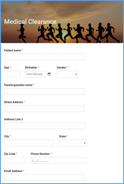 Medical Clearance Form Template | Formsite