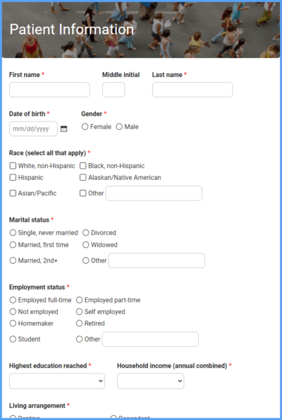 Patient Demographics Form Template | Formsite