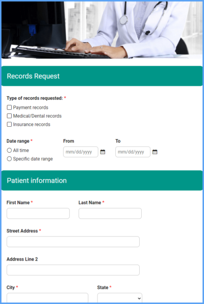 Records Request Form Template | Formsite