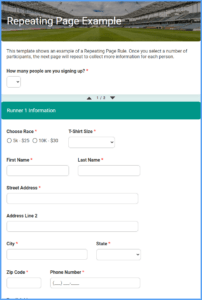 Repeating Pages Example Forms & Templates | Formsite