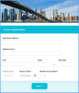 Tenant Application Form Template | Formsite