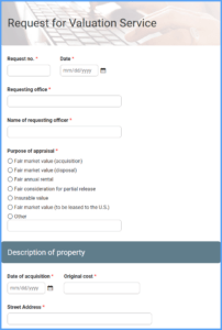 Valuation Request Form Template | Formsite